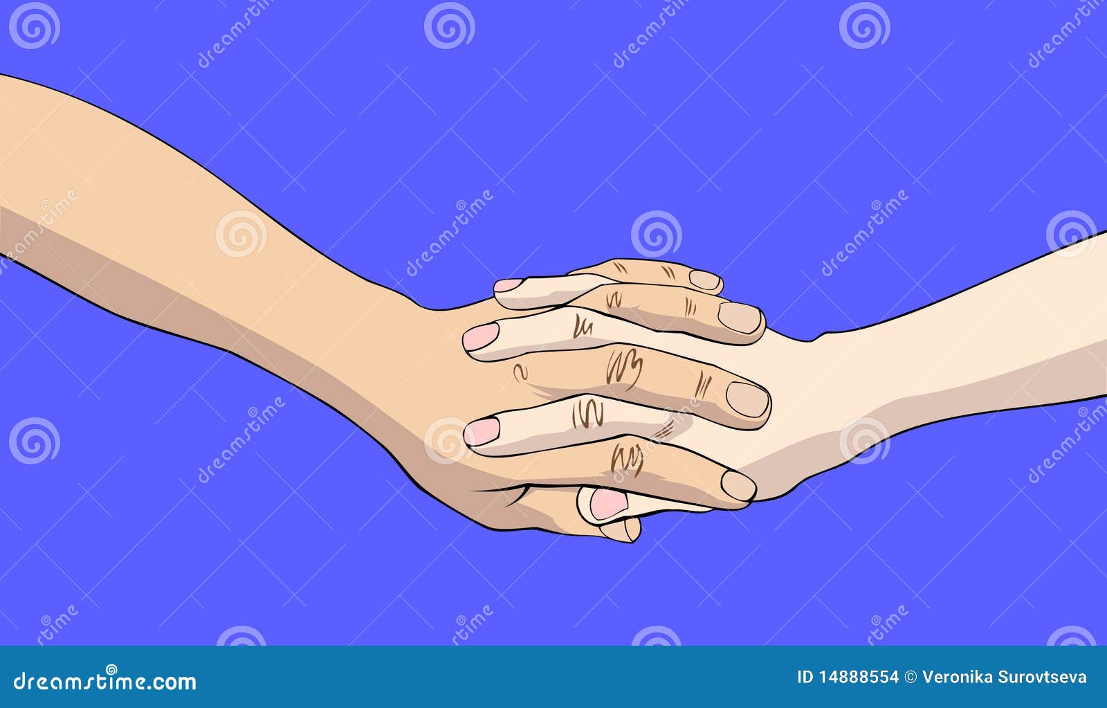 Zwei verbindende Hände vektor abbildung. Illustration von solidarität ...