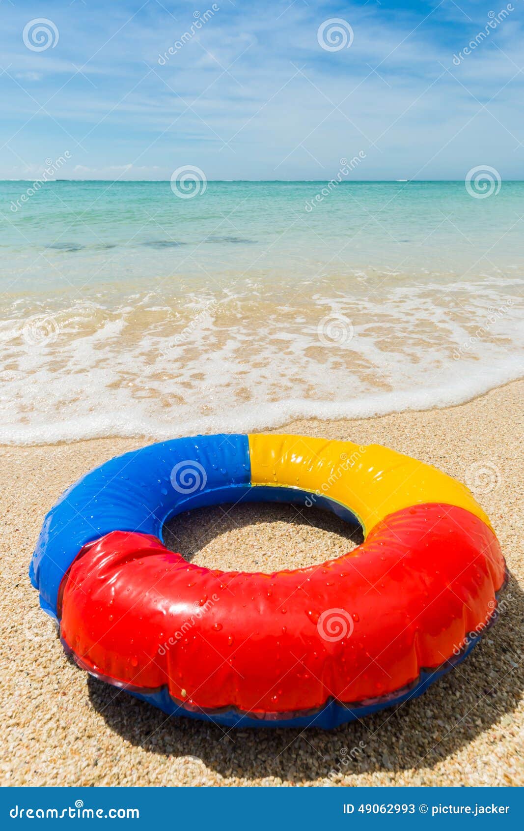 Zwem ring bij het strand stock afbeelding. Image of afrika - 49062993