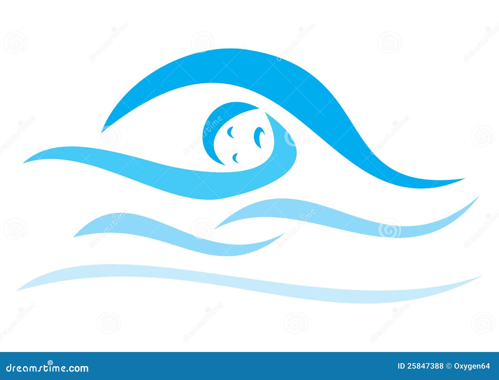 Zwemmend teken vector illustratie. Illustration of symbool - 25847388