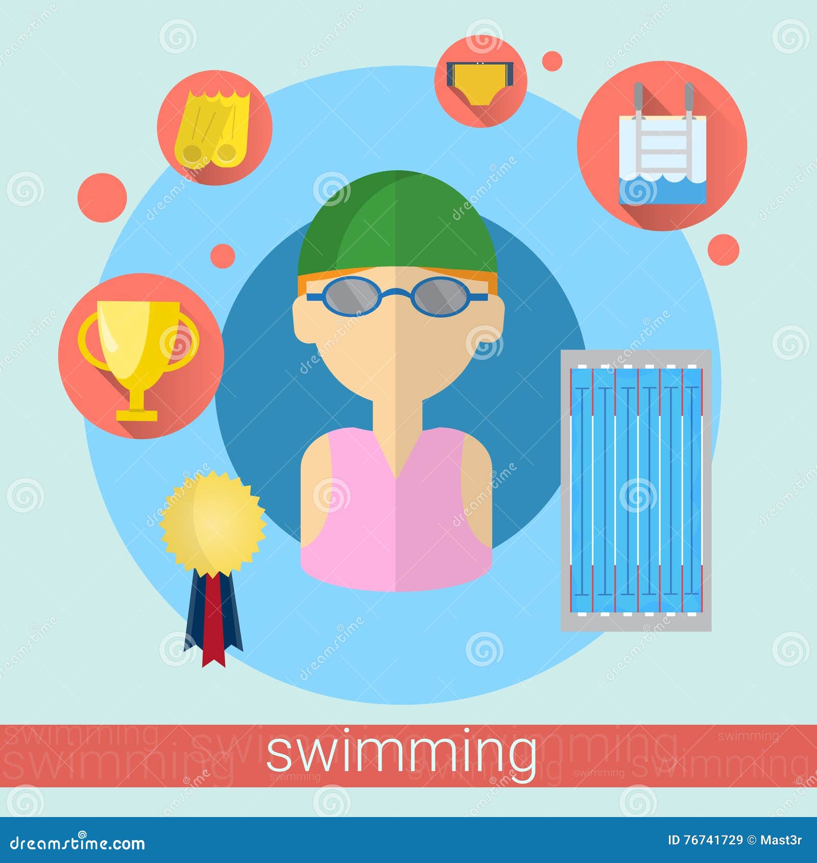 Zwemmer Man Swimming Icon vector illustratie. Illustration of ...