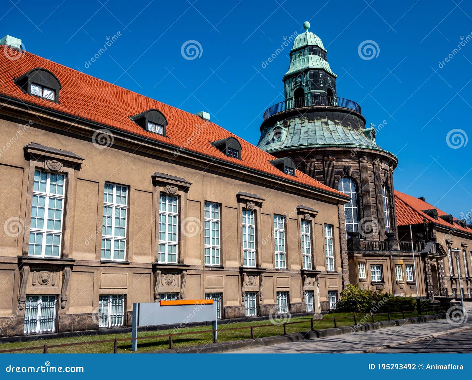 Zwickau Art Museum in Saxony Stock Photo - Image of light, clouds ...