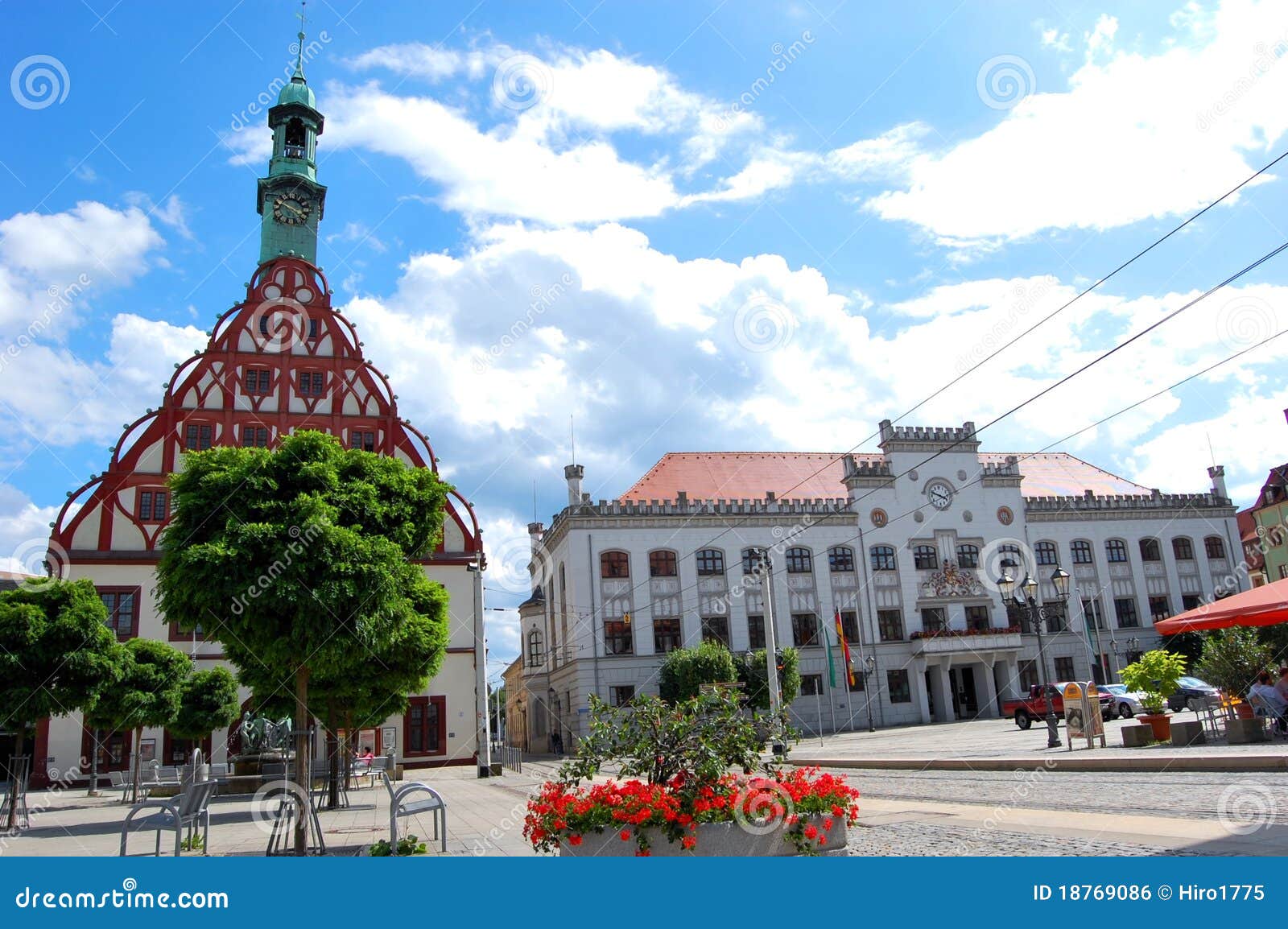 Zwickau, Germany stock photo. Image of square, cobblestones - 18769086
