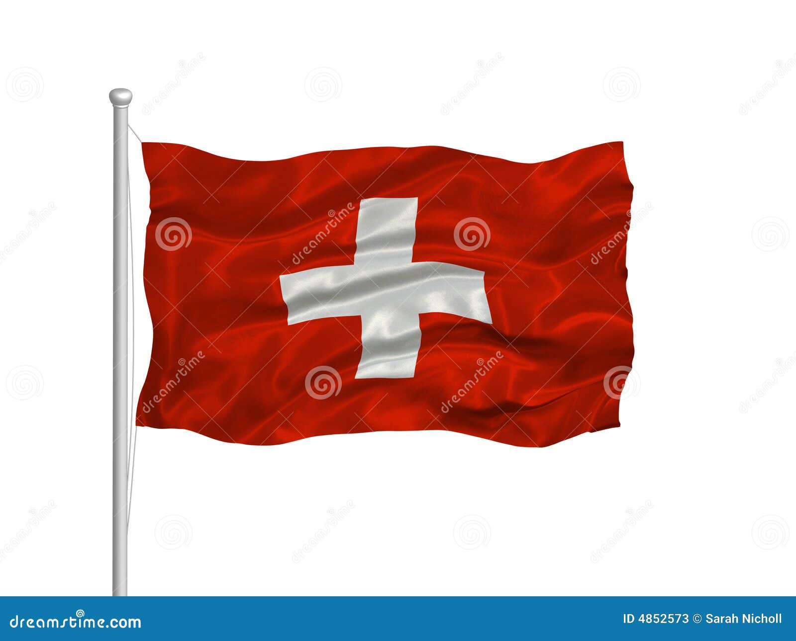 Zwitserse Vlag 2 stock illustratie. Illustration of kruis - 4852573