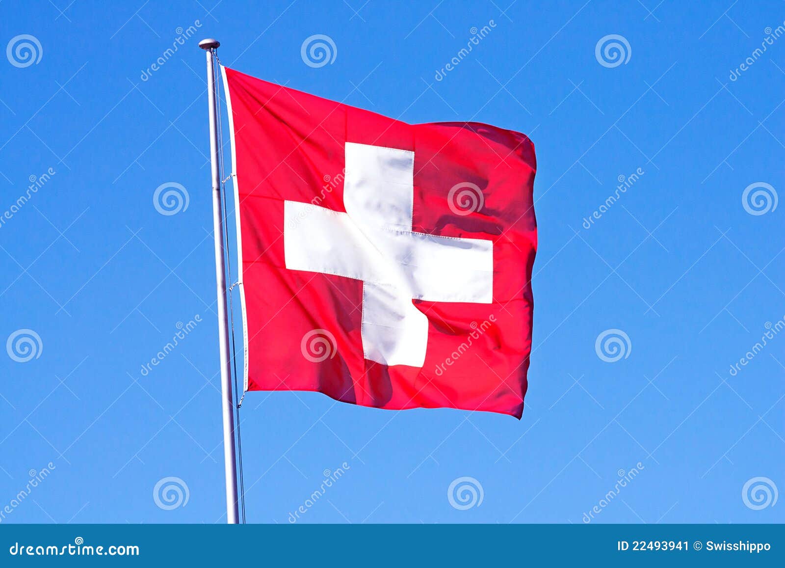 Zwitserse vlag stock afbeelding. Image of schommeling - 22493941
