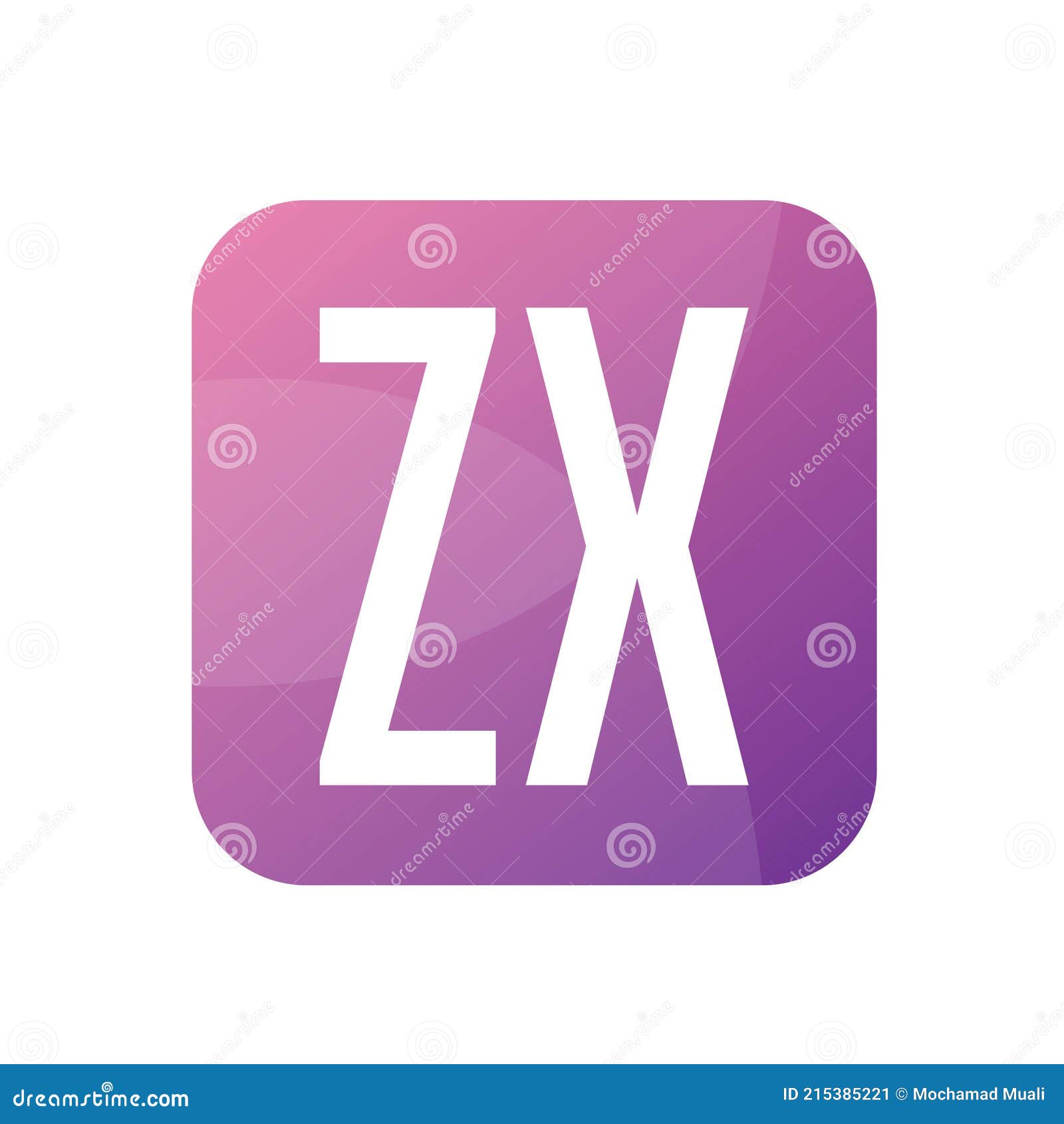 ZX Letter Logo Design with Simple Style Stock Illustration ...