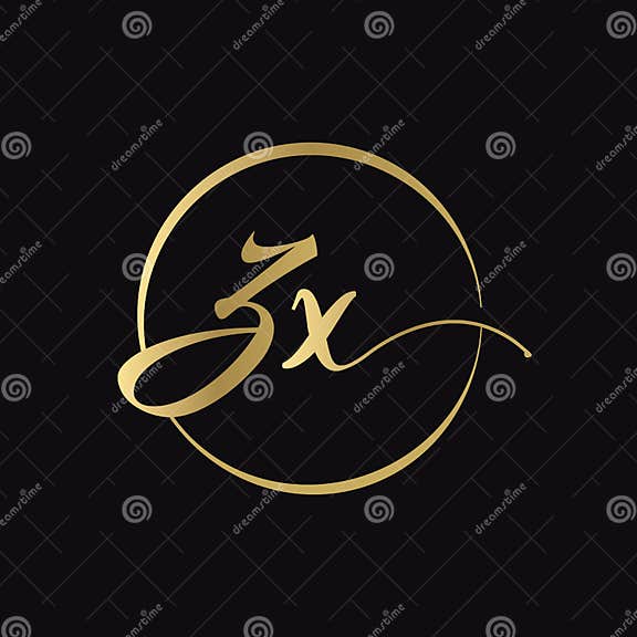 ZX Letter Logo Design Vector Template. Abstract Script Letter ZX Vector ...