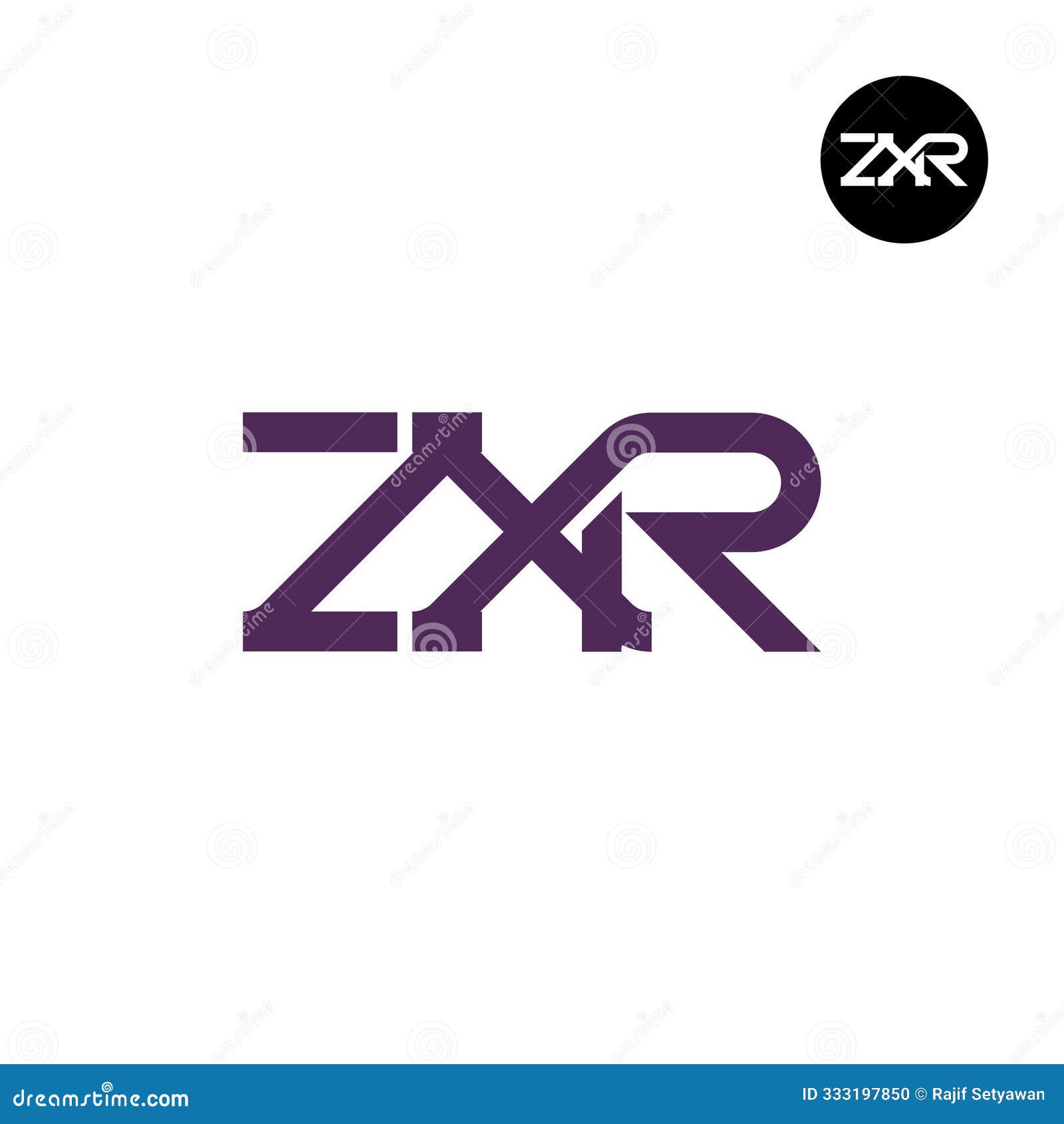 ZXR Logo Letter Monogram Design Stock Vector - Illustration of name ...