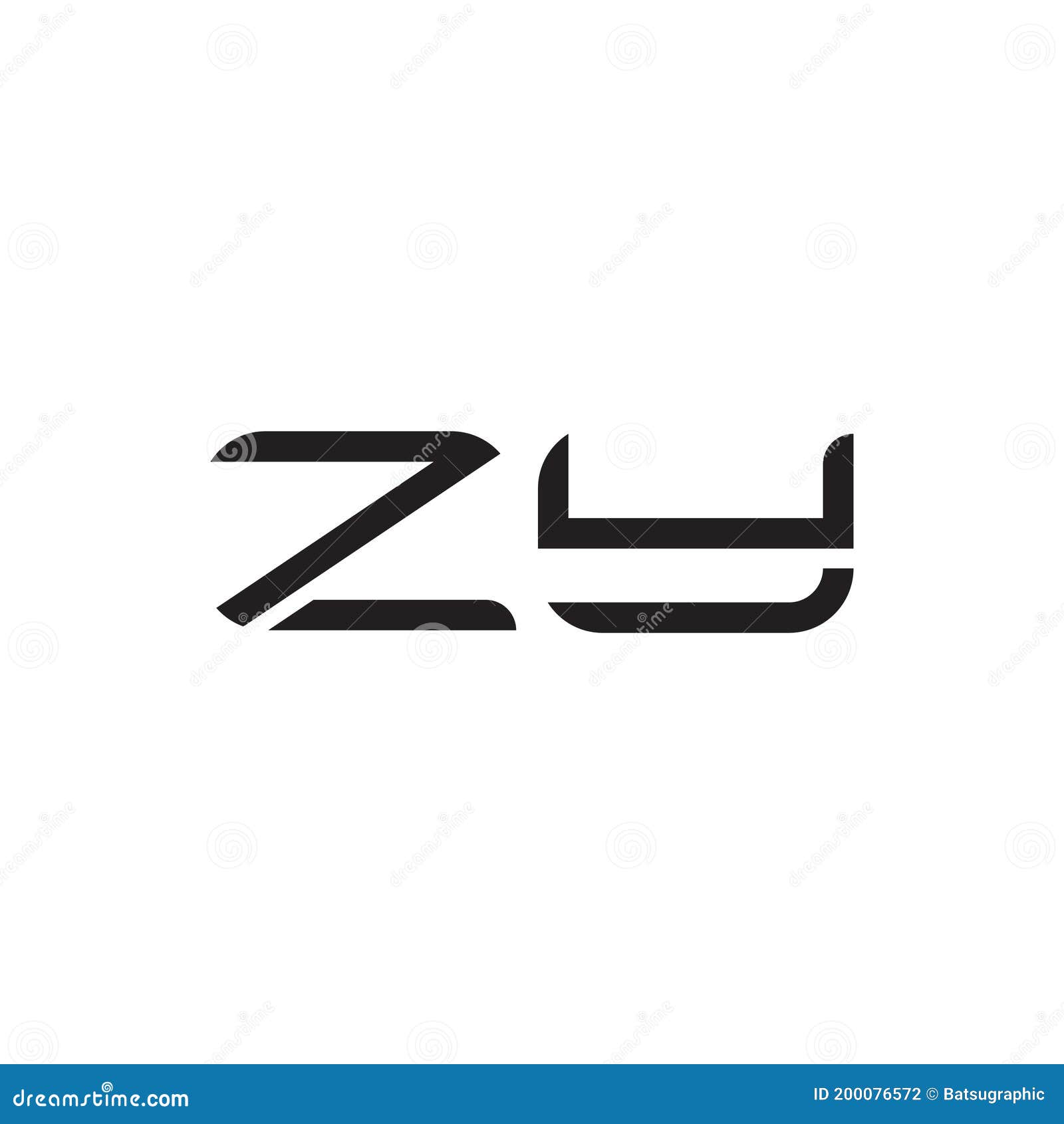 Zy Initial Letter Vector Logo Icon Stock Vector - Illustration of type ...