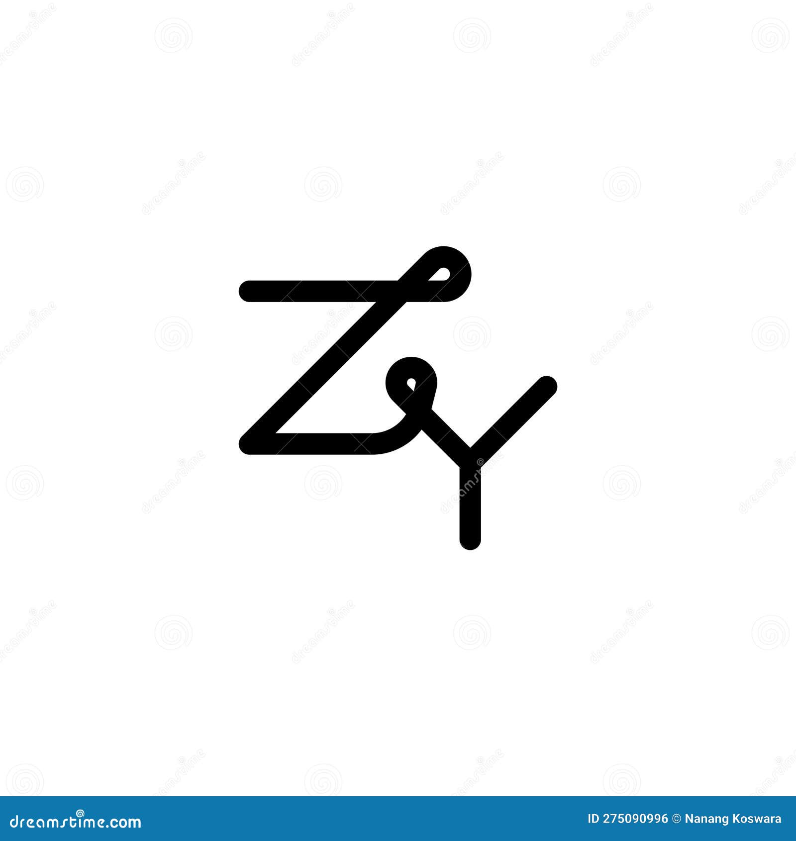 Zy Logo Zy Monogram Initial Zy Logo Letter Zy Logo Letter Zy Icon Stock Vector