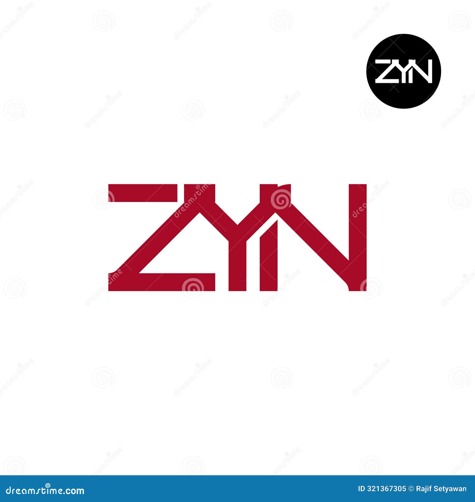 ZYN Logo Letter Monogram Design Cartoon Vector | CartoonDealer.com ...