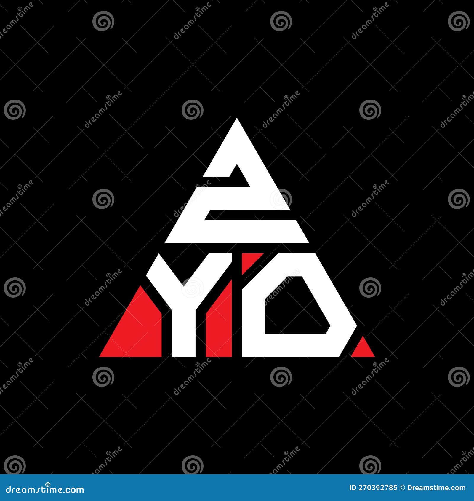 ZYO Triangle Letter Logo Design with Triangle Shape. ZYO Triangle Logo ...