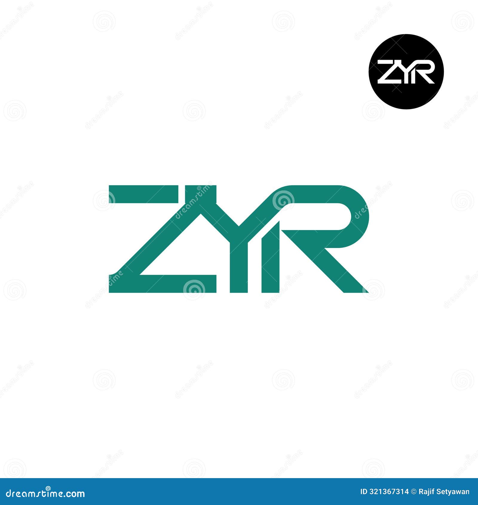 ZYR Logo Letter Monogram Design Vector Illustration | CartoonDealer.com ...