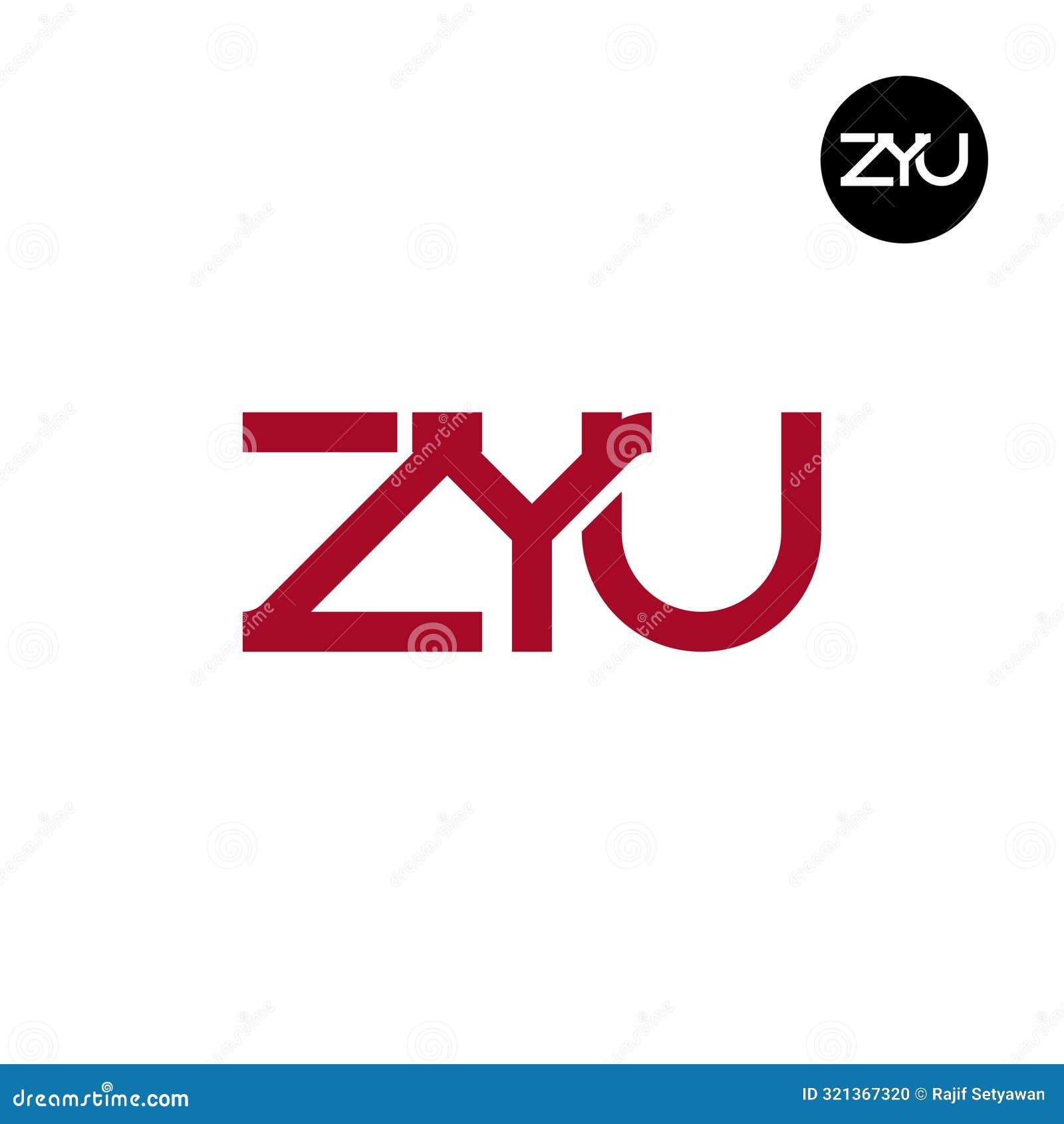 ZYU Logo Letter Monogram Design Vector Illustration | CartoonDealer.com ...