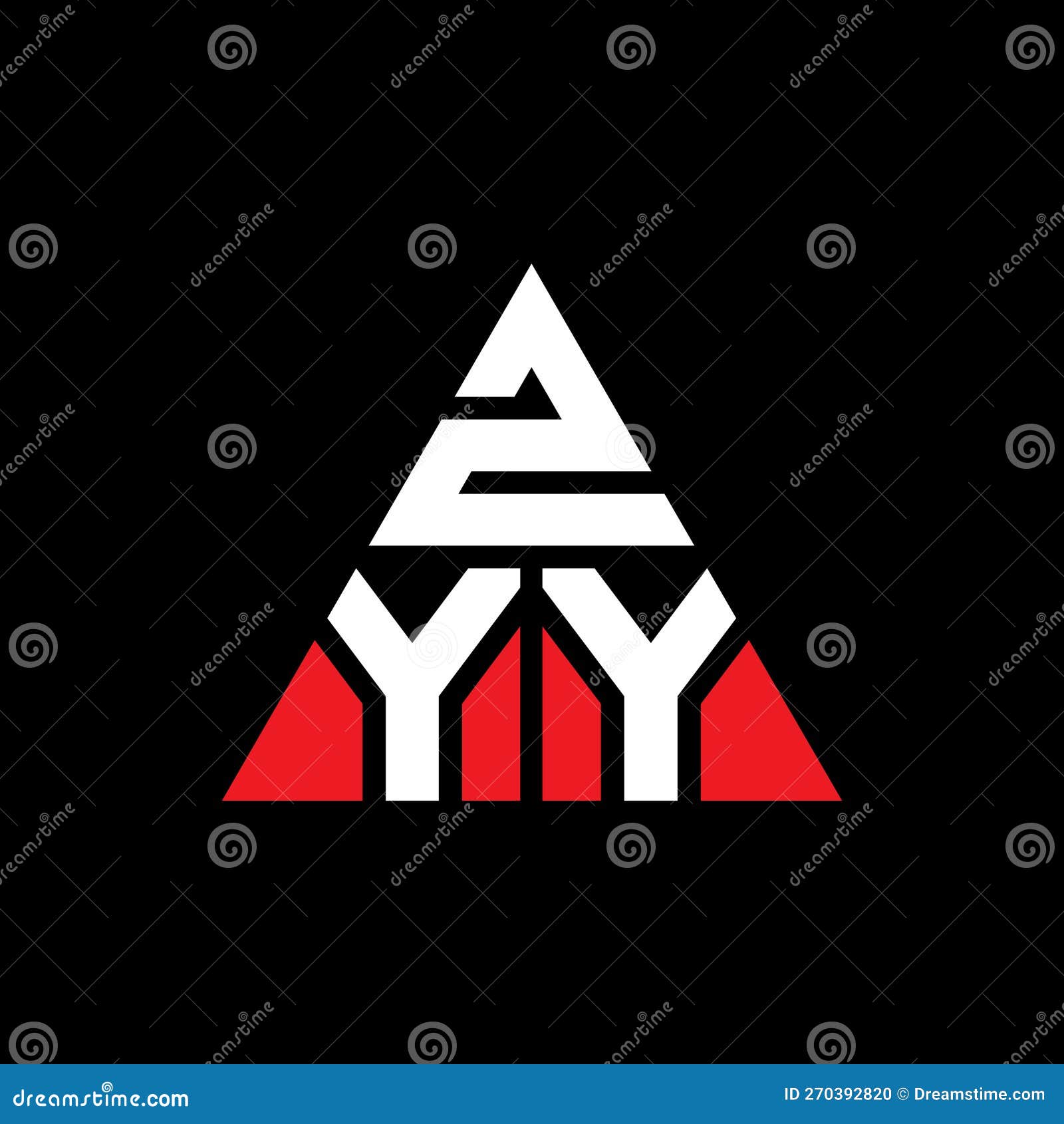 ZYY Triangle Letter Logo Design with Triangle Shape. ZYY Triangle Logo ...