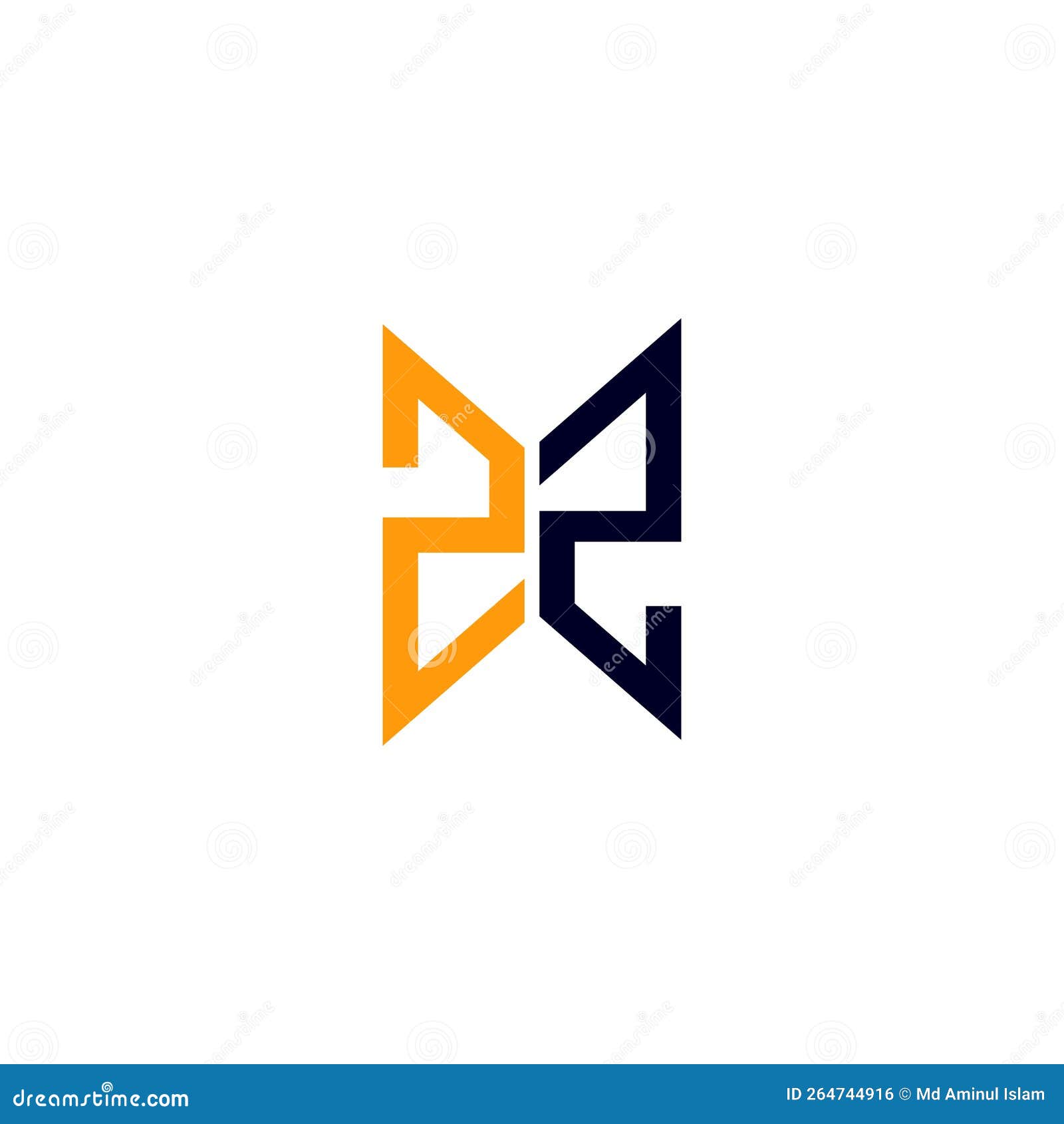 ZZ Letter Logo Creative Design with Vector Graphic Stock Vector ...