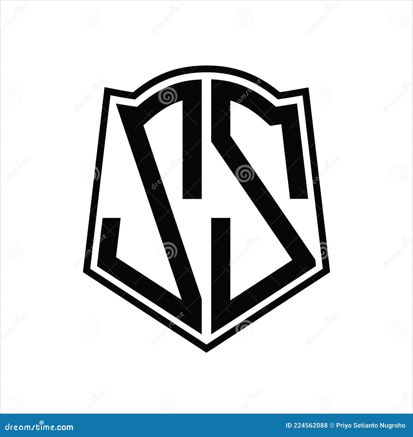 ZZ Logo Monogram with Shield Shape Outline Design Template Stock Vector ...