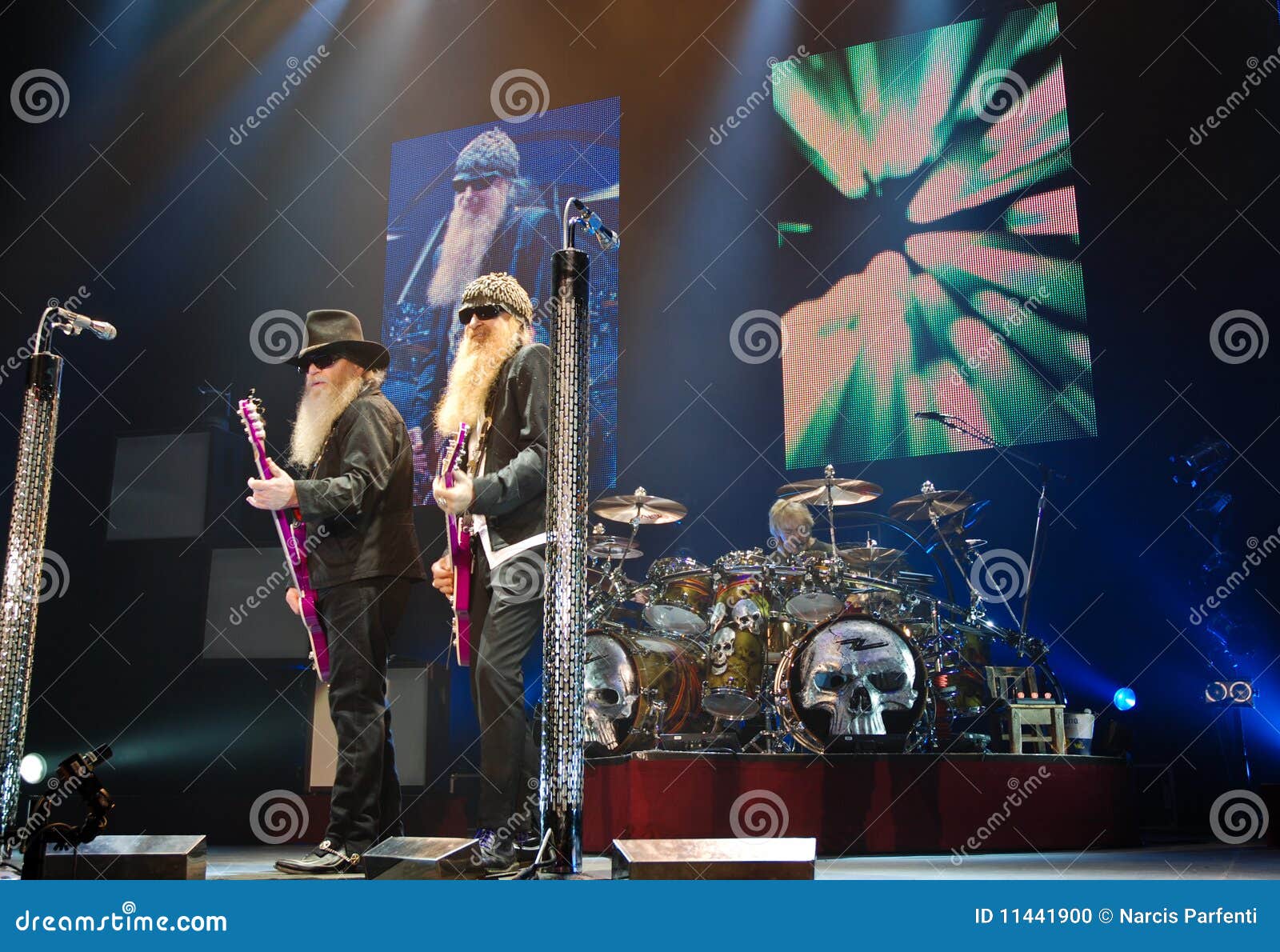ZZ Top in Concert editorial image. Image of heavy, drums - 11441900