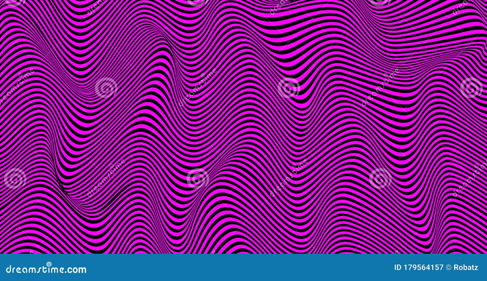 Psychedelic Lines. Abstract Pattern. Texture with Wavy, Curves Stripes ...