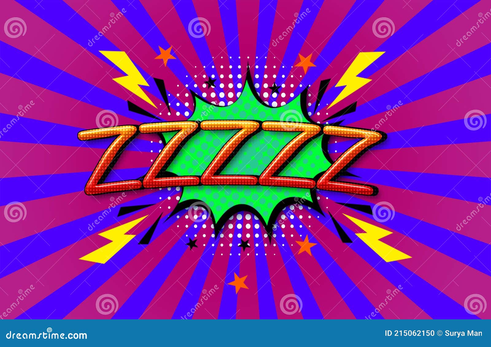 Zzz Comic Speech 3d Text Style Effect Stock Vector - Illustration of ...