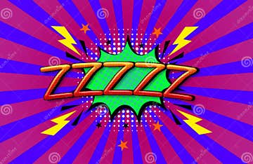 Zzz Comic Speech 3d Text Style Effect Stock Vector - Illustration of ...
