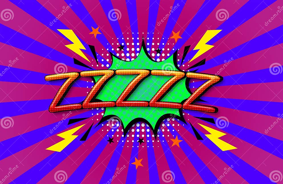 Zzz Comic Speech 3d Text Style Effect Stock Vector - Illustration of ...
