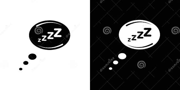 Zzz Icon Isolated Flat Vector in Outline Stock Vector - Illustration of ...