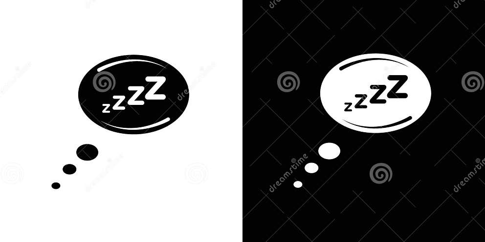Zzz Icon Isolated Flat Vector in Outline Stock Vector - Illustration of ...