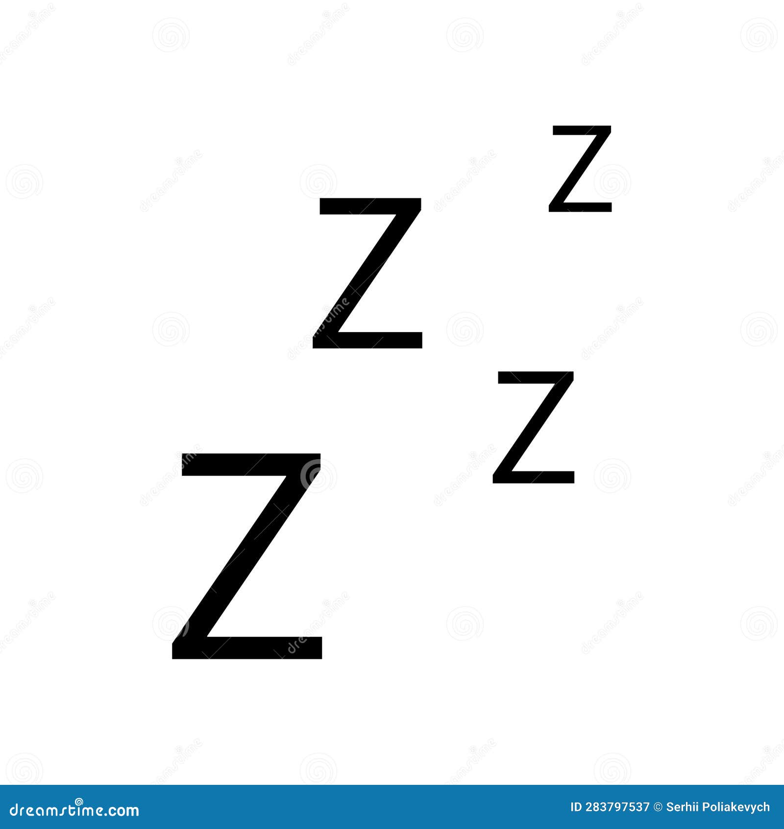 Zzz Sleep Wave. Vector Illustration. EPS 10 Stock Vector - Illustration ...