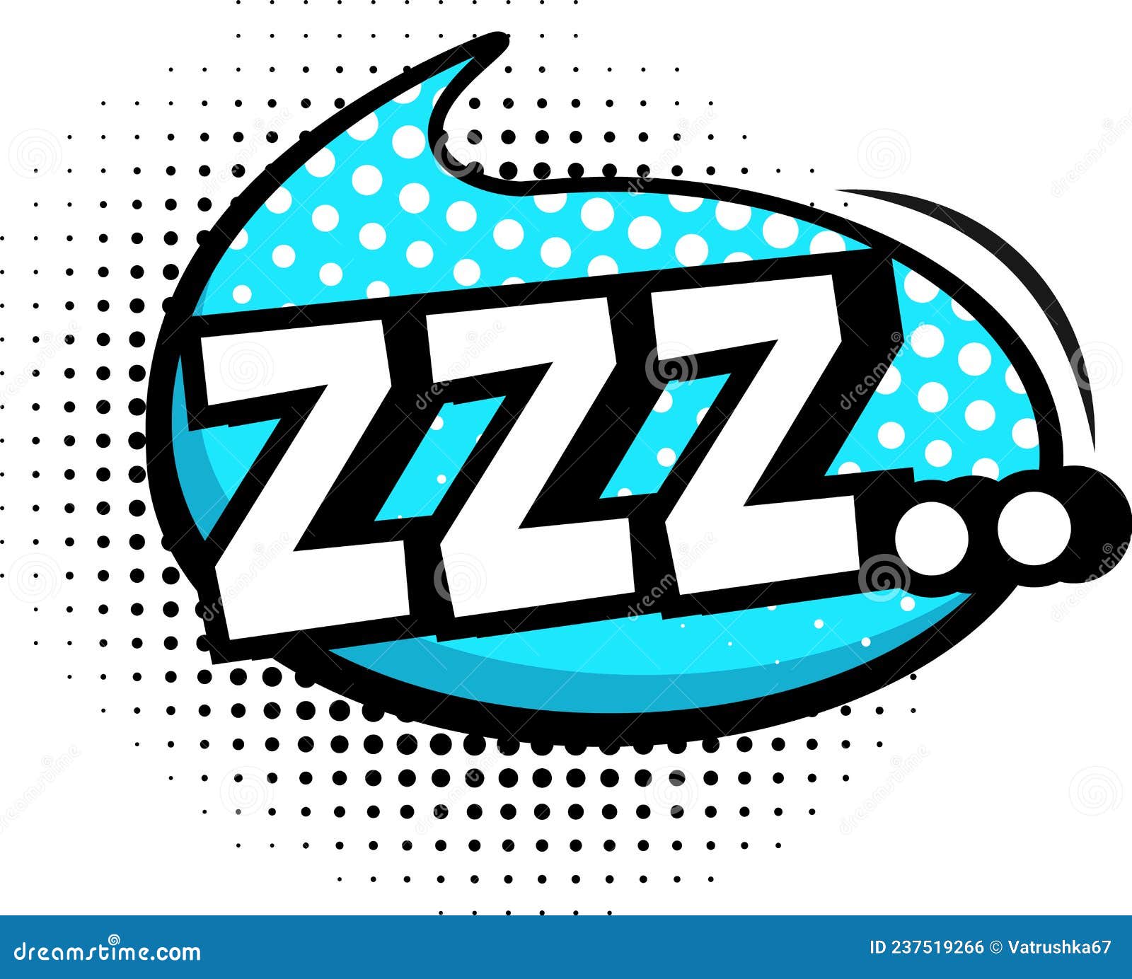Zzz Speech Bubble for Comics Magazine Isolated Stock Vector ...