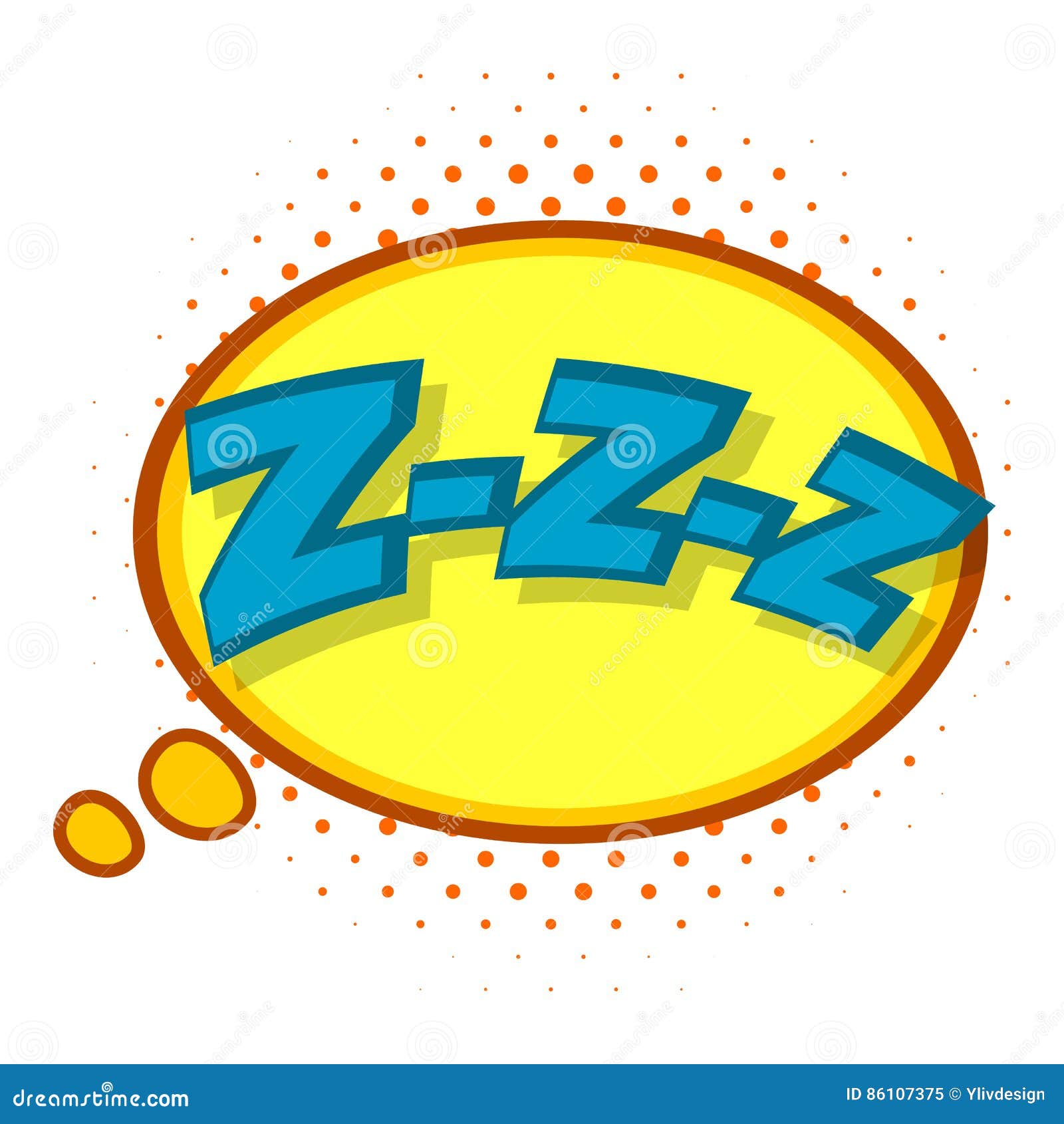 Zzz, Speech Bubble Icon, Pop Art Style Stock Vector - Illustration of ...