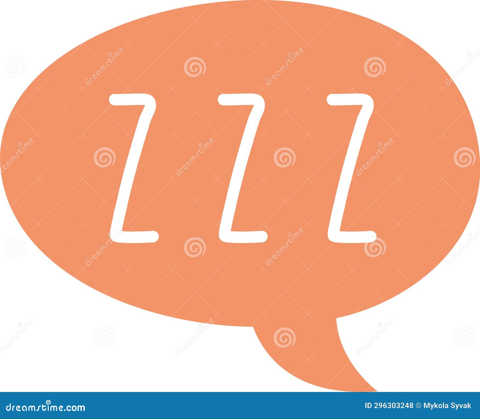 Zzz Speech Cloud stock vector. Illustration of relax - 296303248