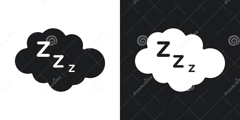 Zzz Thin Line Vector Icon Set Stock Vector - Illustration of outline ...