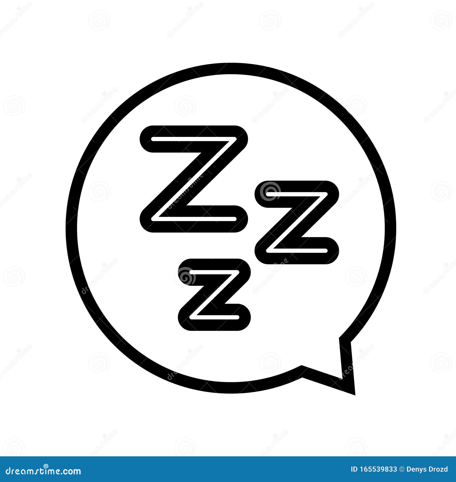 Zzz Vector Icon. Sleep Illustration Symbol or Sign. Comic Logo Stock ...