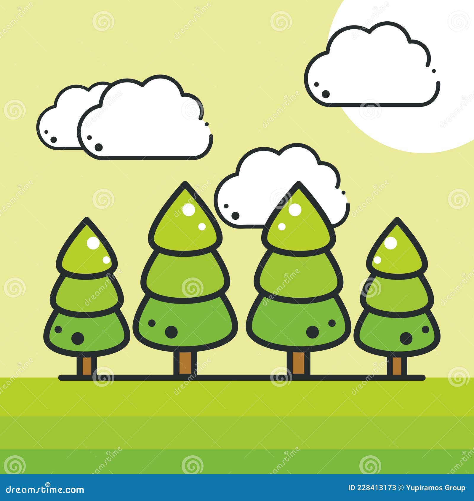 árbol forestal natural ilustración del vector. Ilustración de cubo ... árbol forestal natural ilustración del vector. Ilustración de cubo ...