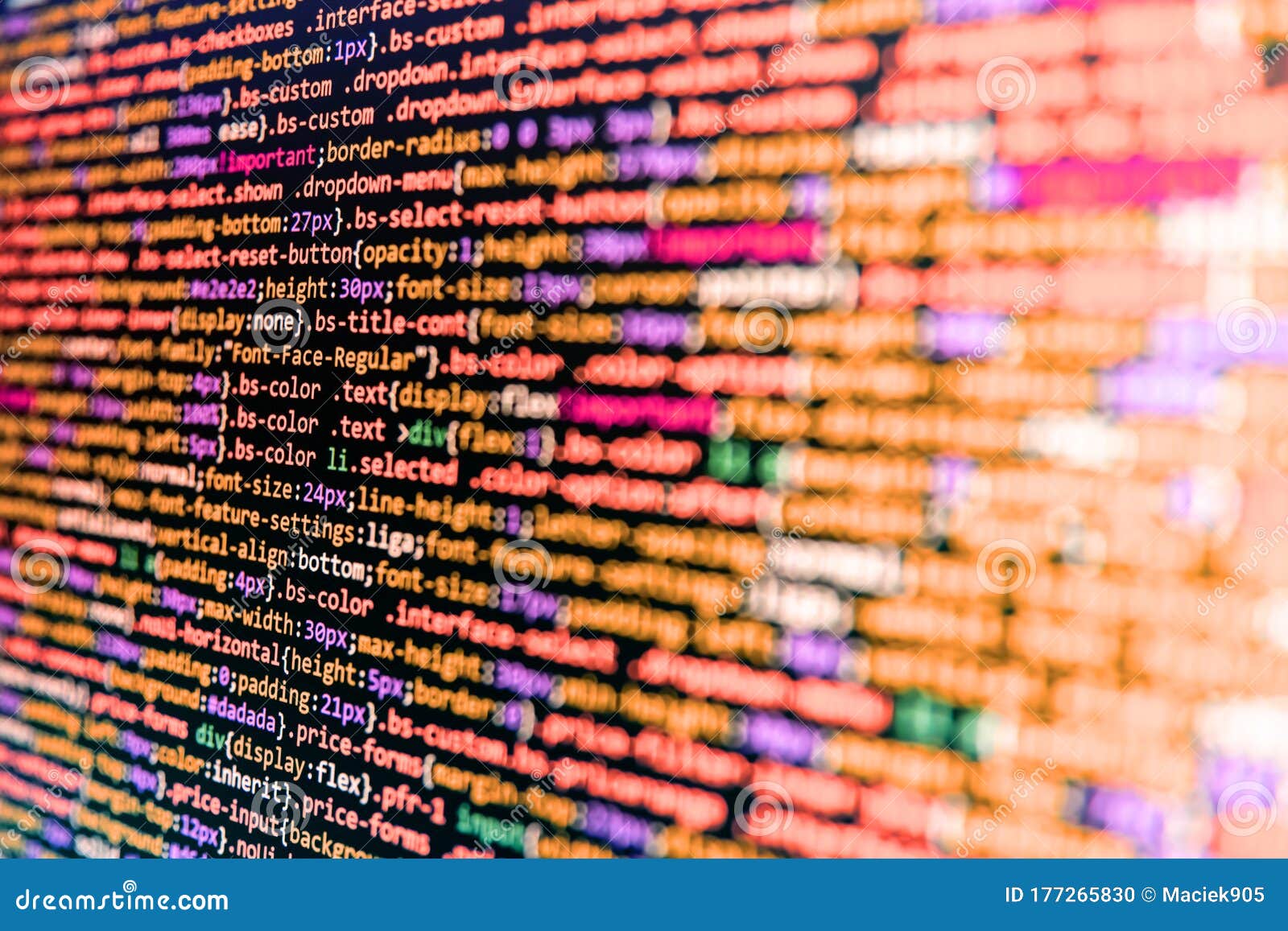 Écran De Code De Script Du Langage De Programmation. Code Source De L'application Web Sur L ...