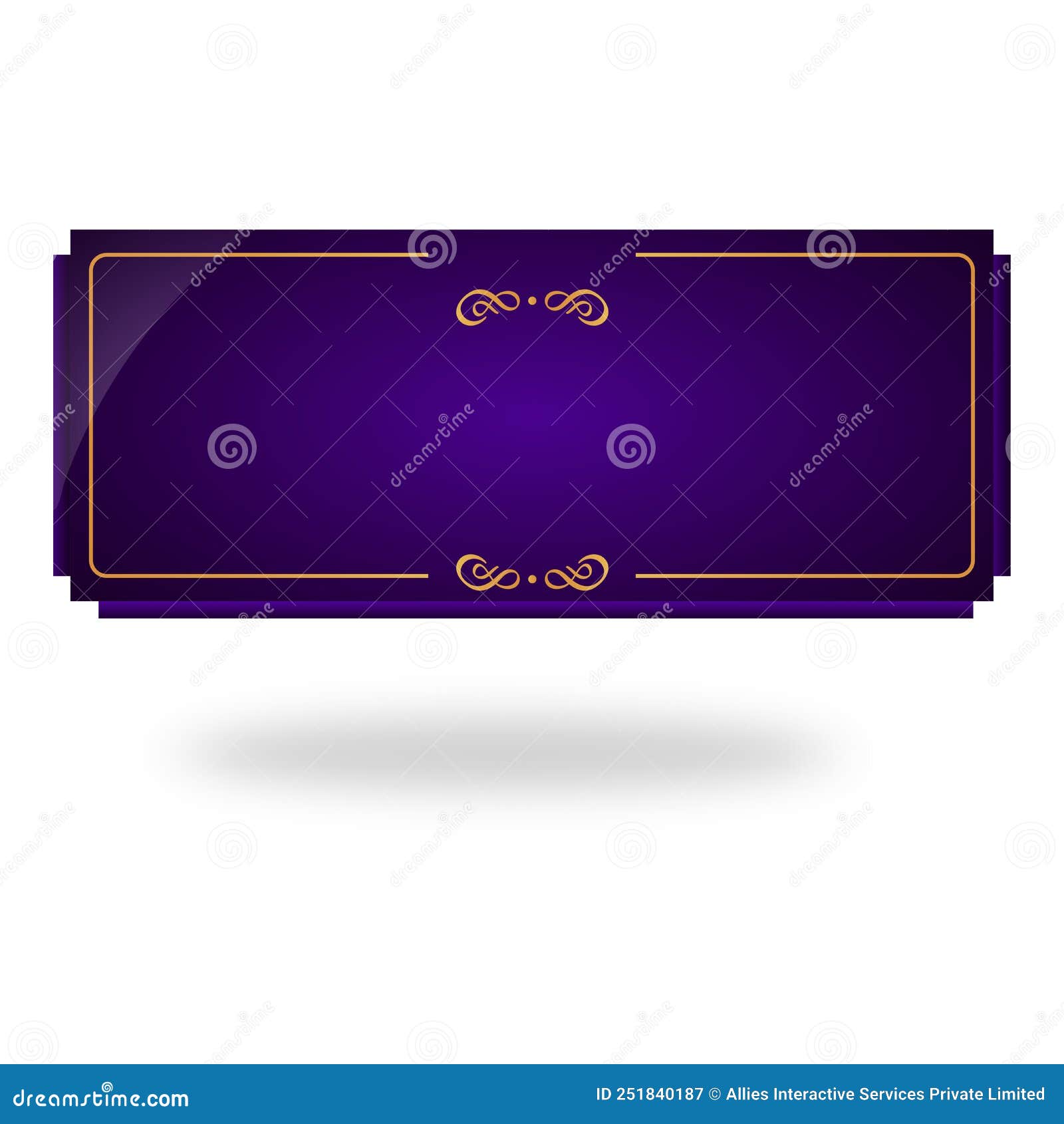 élément De Cadre De Rectangle Vierge Violet Sur Blanc Illustration Stock - Illustration du vide ...