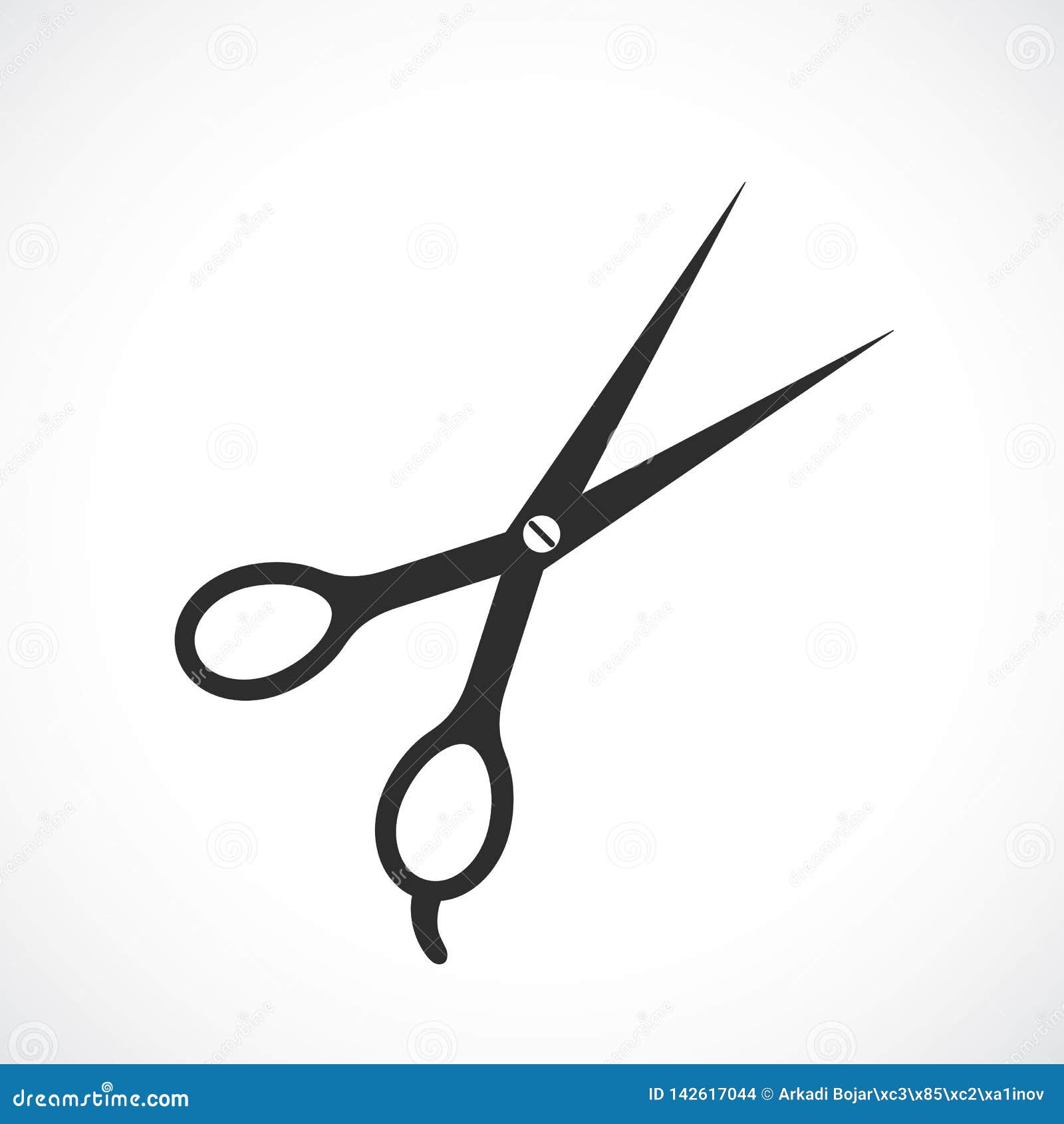 Ícone Das Tesouras Do Cabelo Do Barbeiro Ilustração Do Vetor