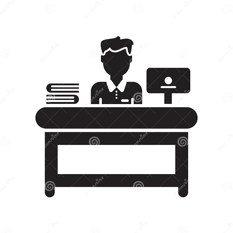 Ícone Do Administrador Isolado No Fundo Branco Ilustração Do Vetor