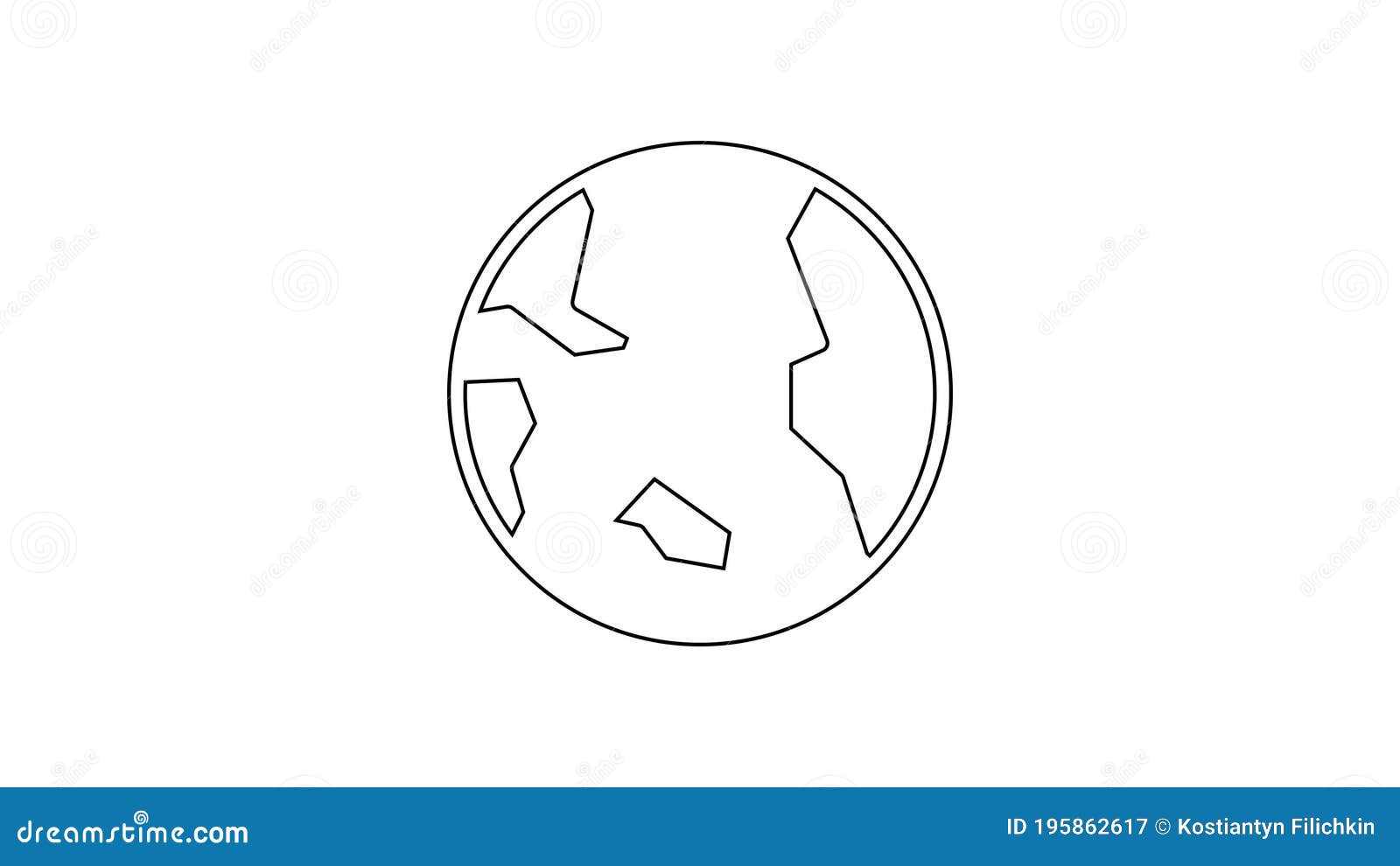 ícone Do Globo Terrestre De Linha Preta Isolado Em Fundo Branco Sinal