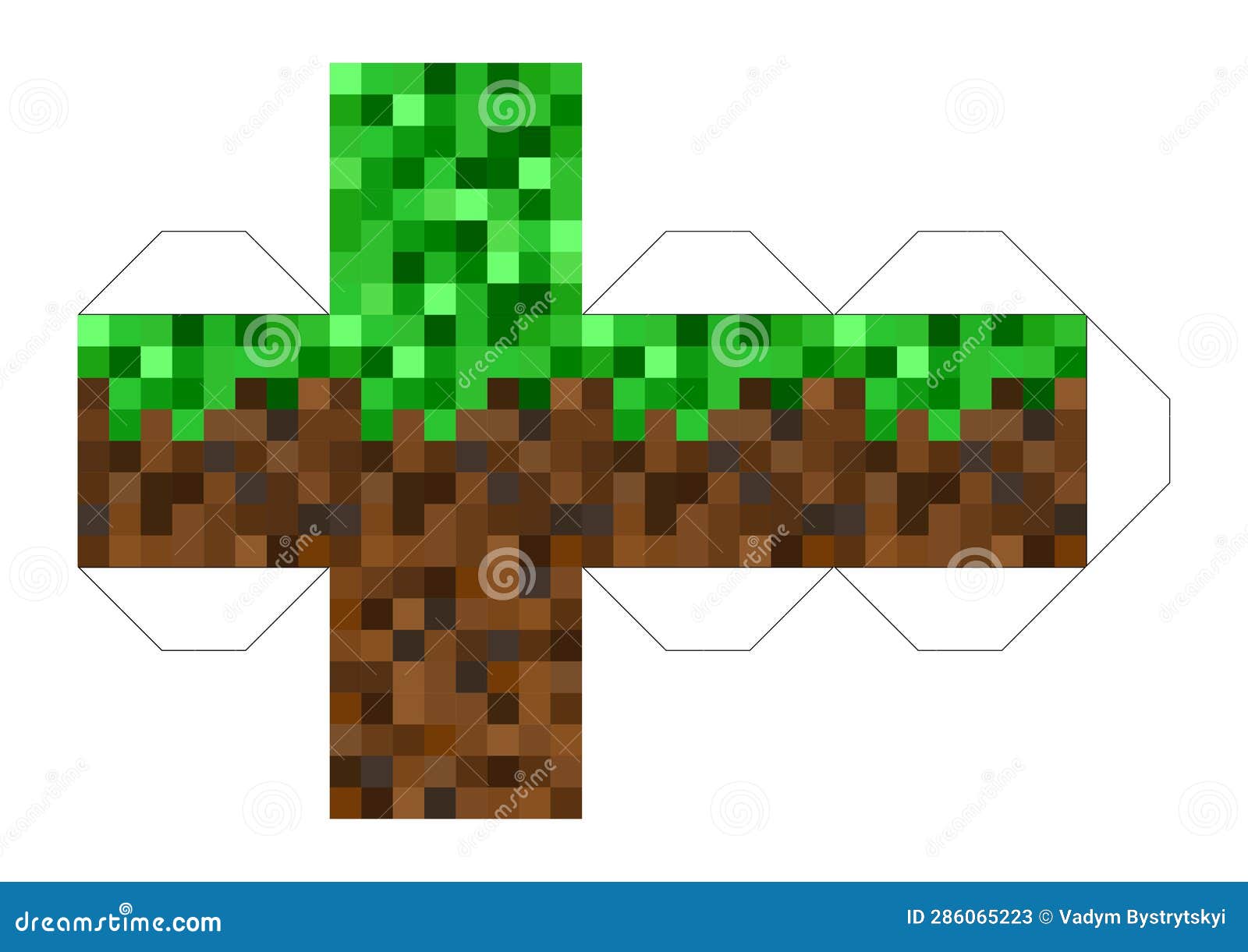 Minecraft Papercraft Grass Block