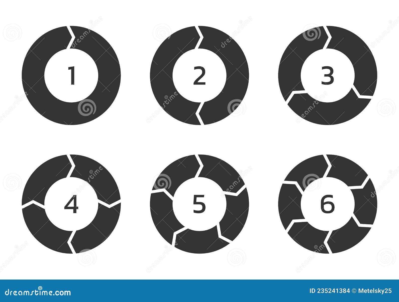 Cycle Diagram with Arrows Set. 1,2,3,4,5,6 Steps Pie Chart or Circle ... Cycle Diagram with Arrows Set. 1,2,3,4,5,6 Steps Pie Chart or Circle ...