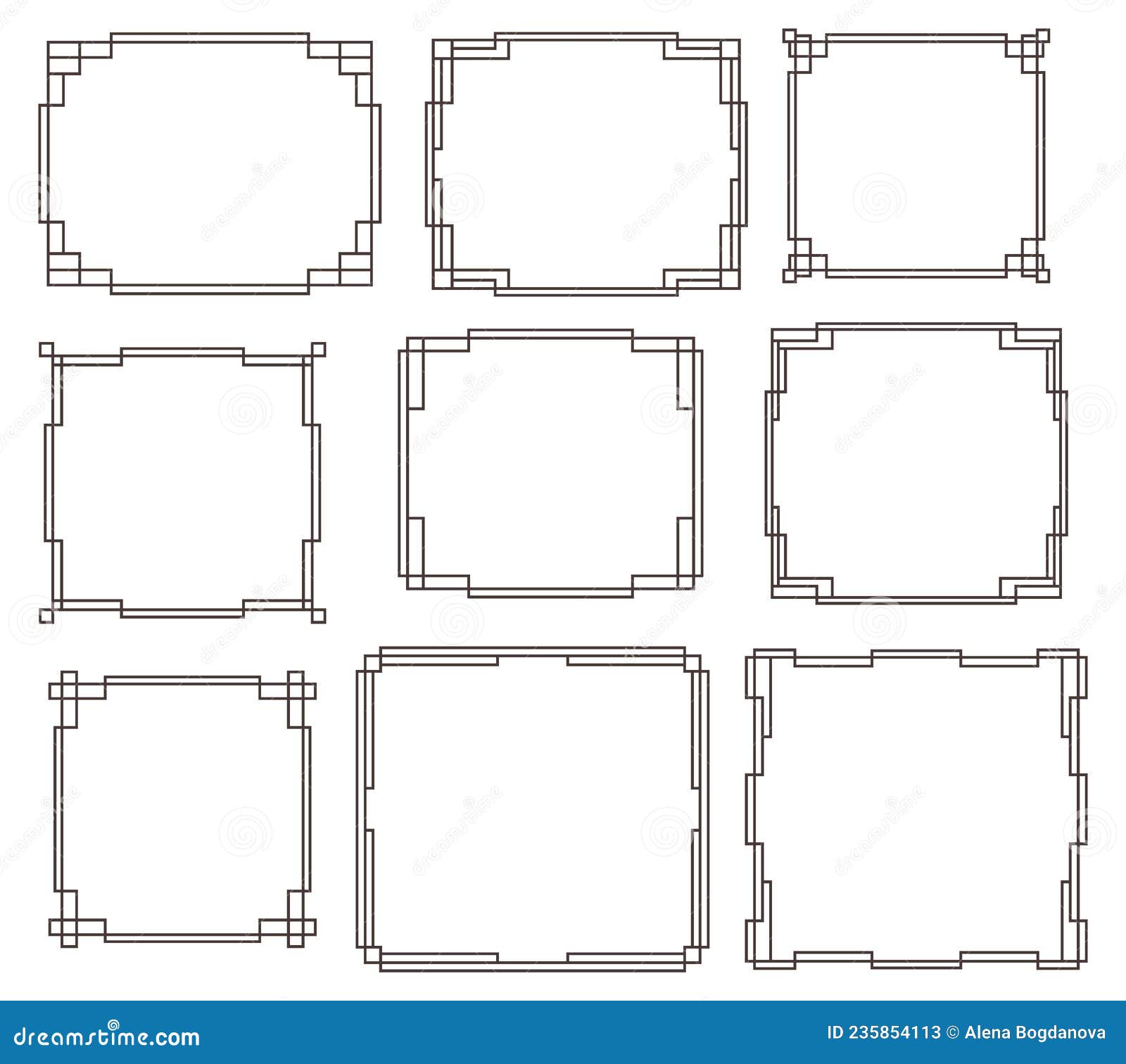 Set of Simple Square Frames. Stock Vector - Illustration of pattern, message: 235854113