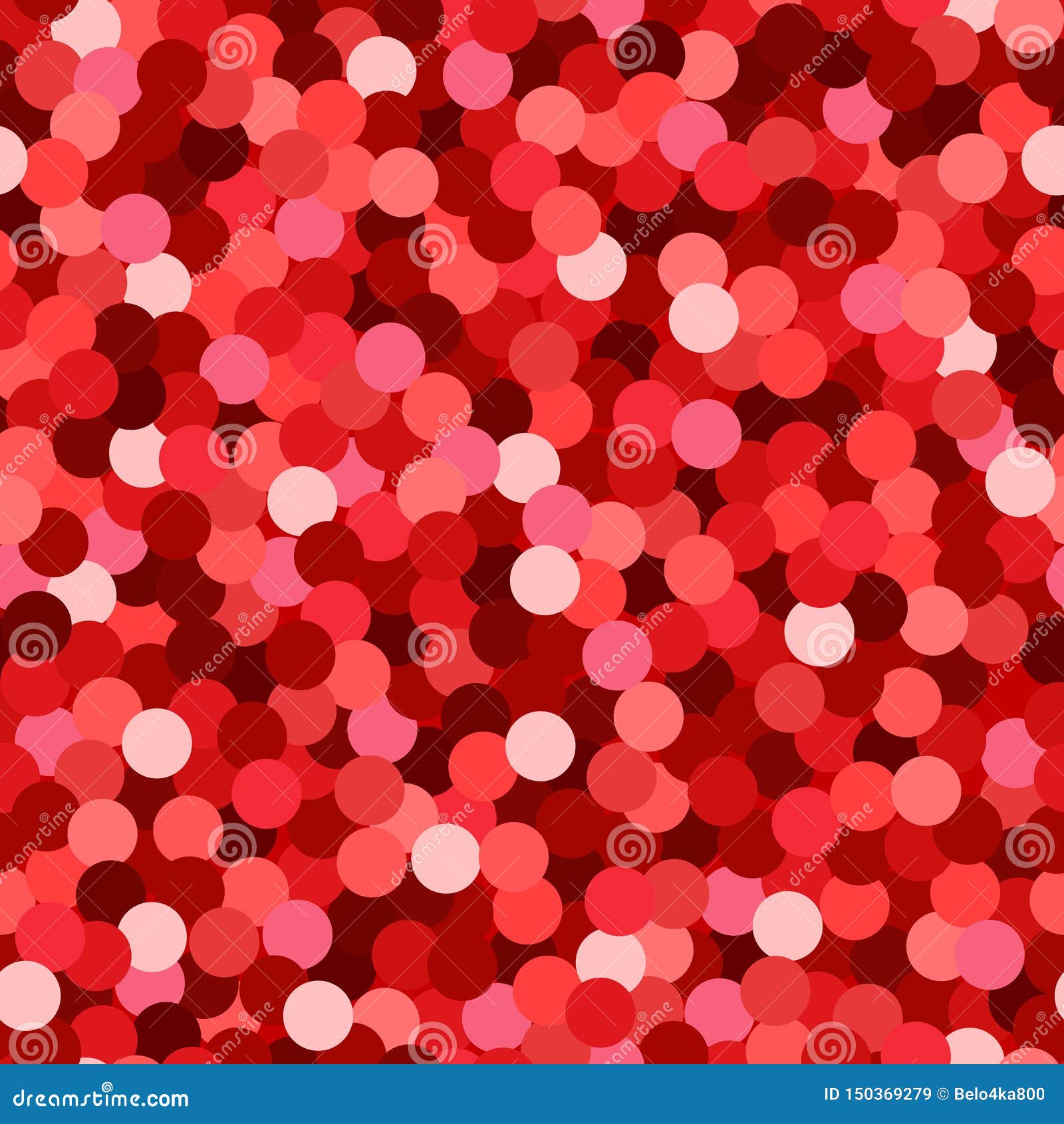 Red Glitter Texture Seamless Pattern With Confetti Stock Vector