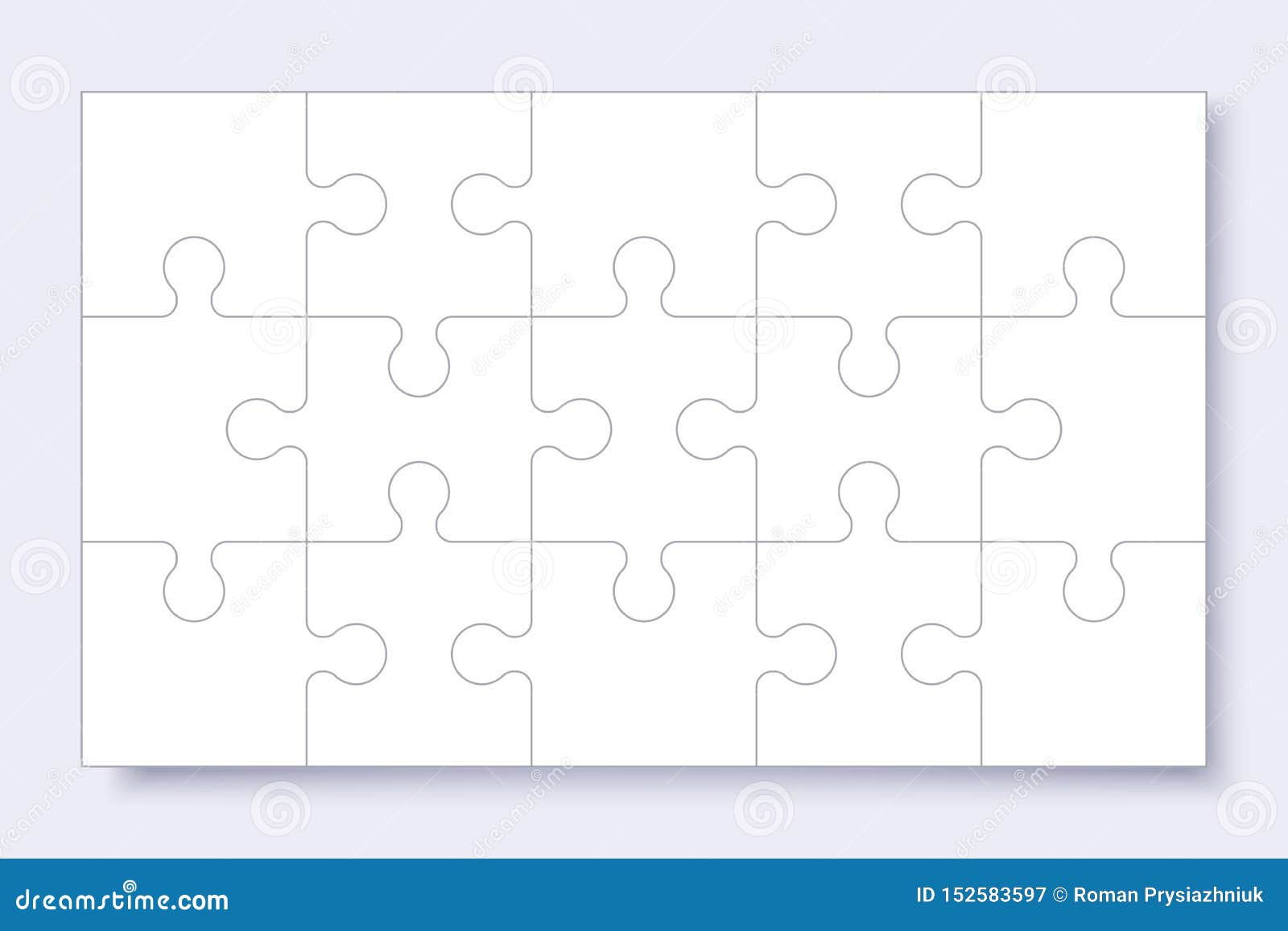 Puzzles Grid Template. Jigsaw Puzzle with Pieces, Thinking Game ... Puzzles Grid Template. Jigsaw Puzzle with Pieces, Thinking Game ...