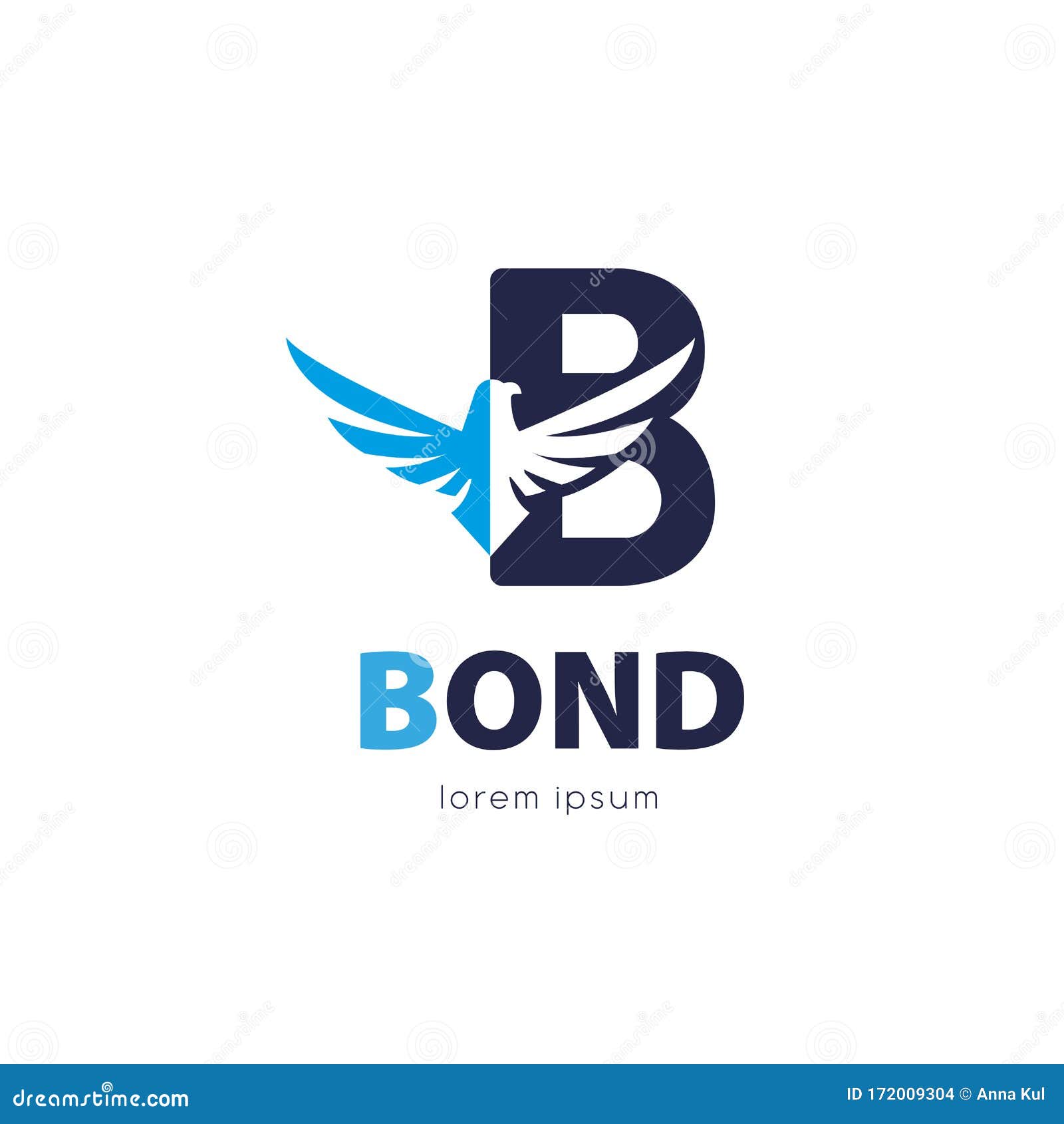 Bond Logo Design Template with Eagle Stock Vector - Illustration of company, layout: 172009304