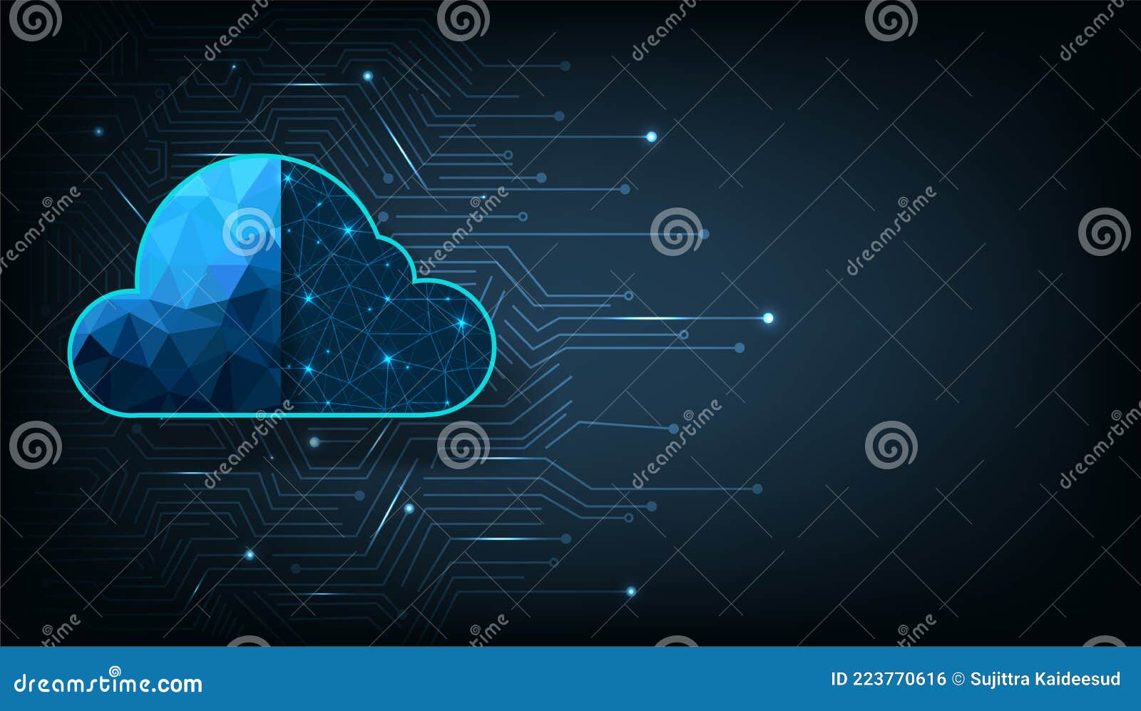 Cloud Technology Illustration Concept. Stock Vector - Illustration of ...
