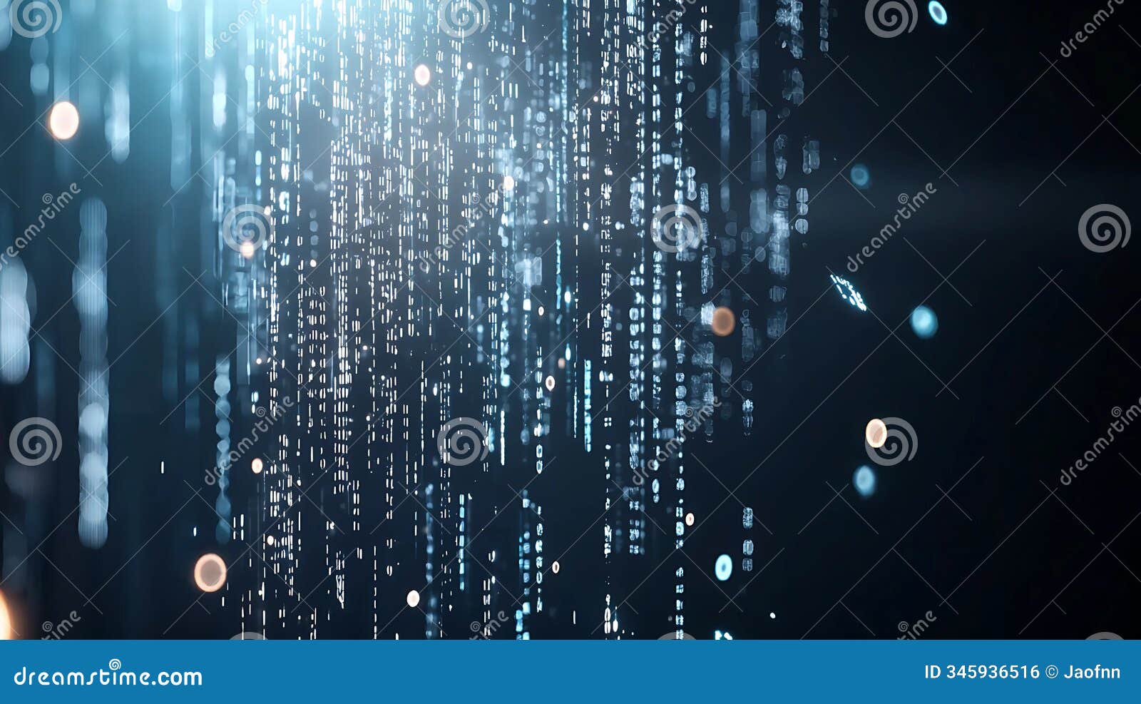 Binary Code on Black Background. Big Data Concept. 3D Renderingt Stock Illustration ...