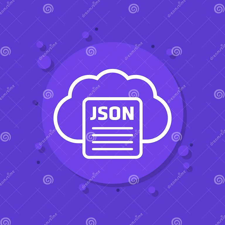 云矢量图图标中的json文件文档 向量例证. 插画 包括有 格式, 除之外, 图标, 拘捕, 导入, 工作 - 285164467