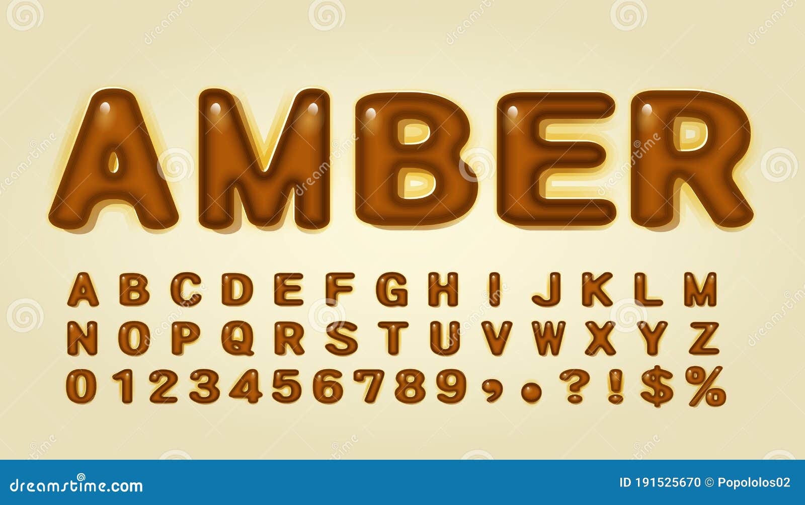 Amber Style Font Design, Alphabet Letters and Numbers, Eps10 Vector. Stock Vector - Illustration ...