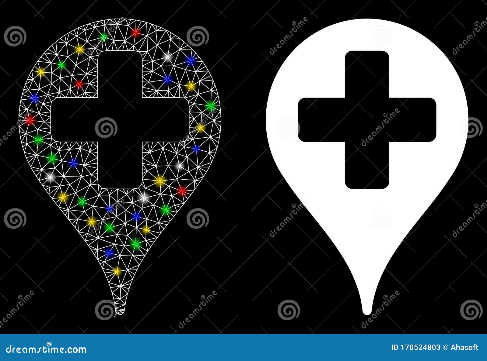 带光点的Bright Mesh Network Hospital Place Marker图标 向量例证 - 插画 包括有 多角形, 网络 ... 带光点的Bright Mesh Network Hospital Place Marker图标 向量例证 - 插画 包括有 多角形, 网络 ...